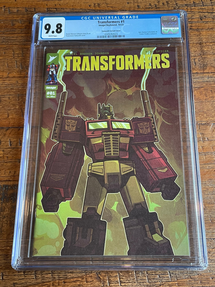 TRANSFORMERS #1 CGC 9.8 TOMASELLI EXCL VARIANT IMAGE COMICS LIMITED TO – East Side Comics