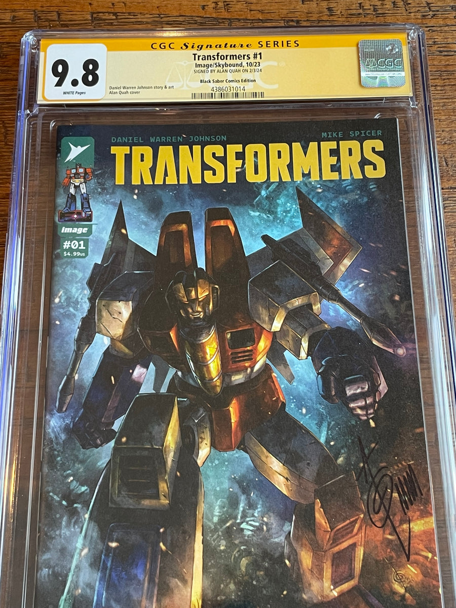 TRANSFORMERS #1 CGC SS 9.8 ALAN QUAH SIGNED STARSCREAM EXCL VARIANT – East Side Comics