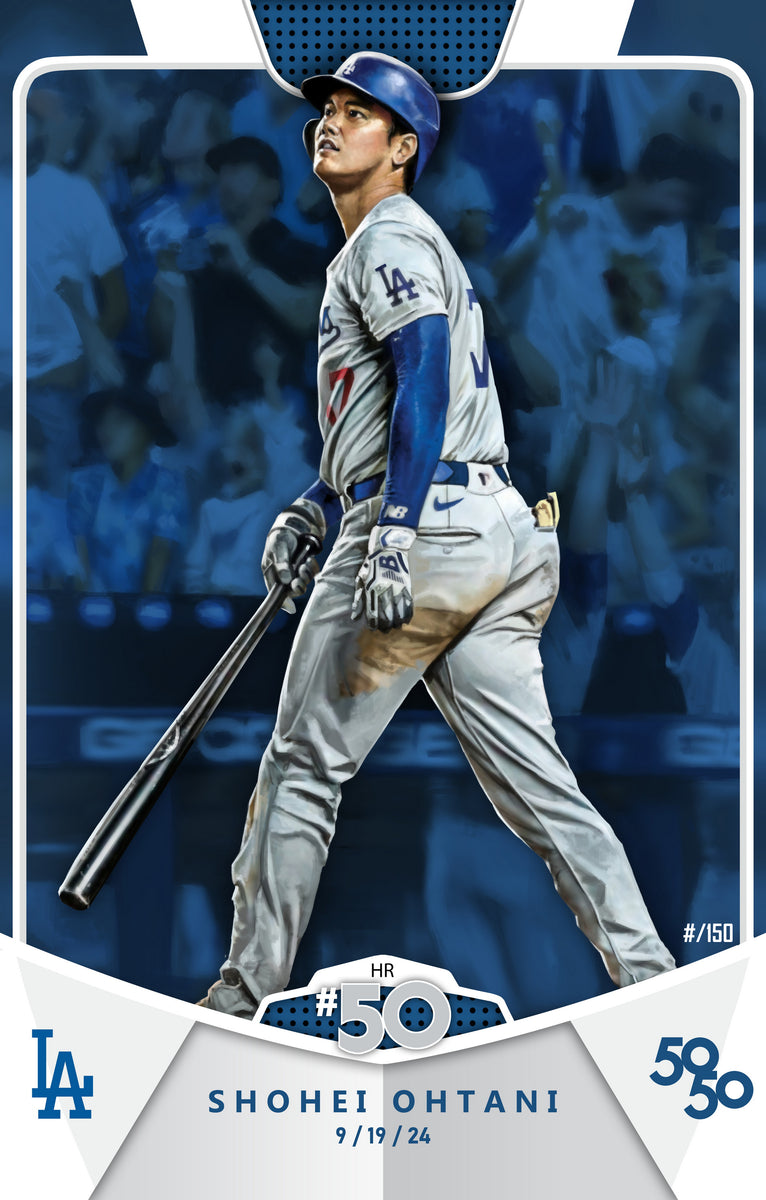 FAME: SHOHEI OHTANI #1 COMIC BOOK SKAN TOPPS "50/50 CARD" BLUE VARIANT – East Side Comics