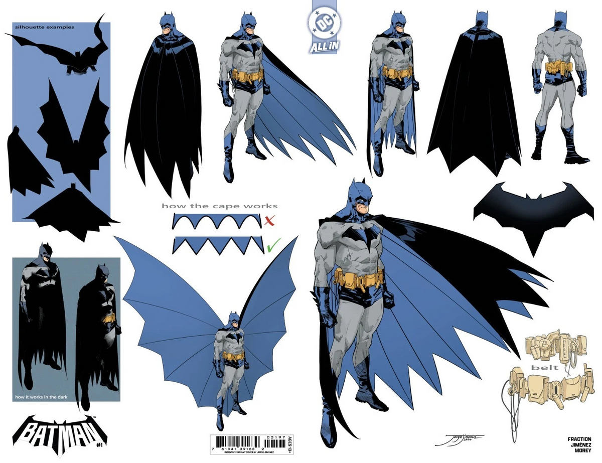 BATMAN #1 JORGE JIMENEZ 1:5 RI UNLOCKED DESIGN WRAP VARIANT COVER-O 20 ...