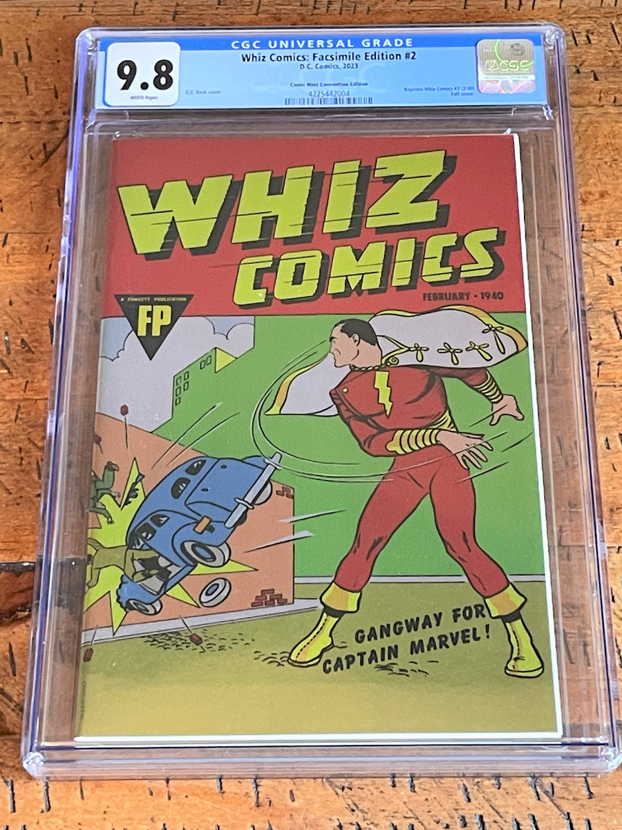WHIZ COMICS #2 CGC 9.8 FACSIMILE "FOIL" MEGACON EXCLUSIVE VARIANT 1st ...