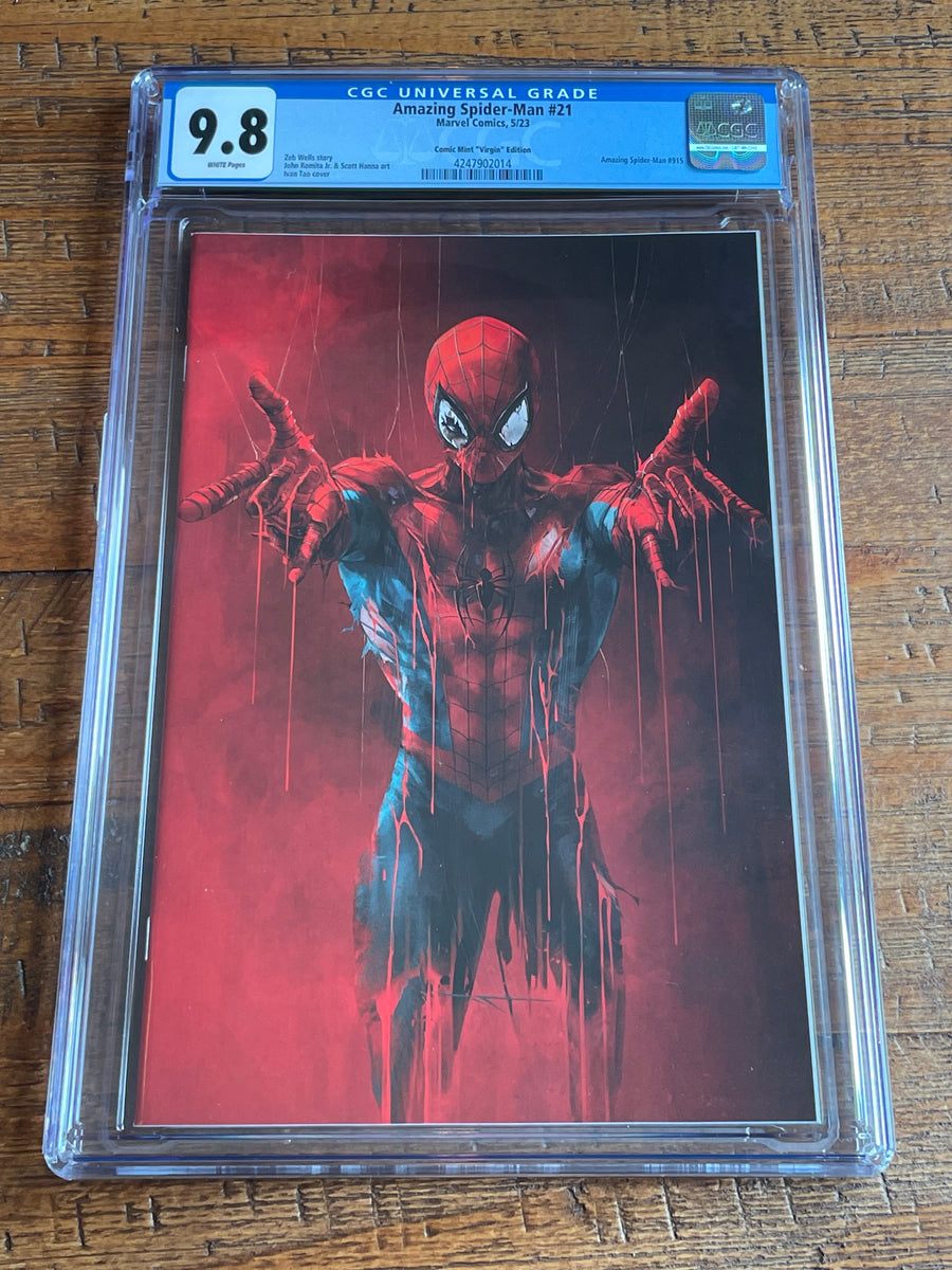 AMAZING SPIDER-MAN #21 CGC 9.8 IVAN TAO "DRIP" TRADE & VIRGIN VARIANT ...