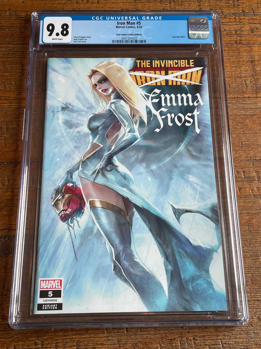 INVINCIBLE IRON MAN #5 CGC 9.8 IVAN TAO EXCL VARIANT LIMITED TO 555 W ...