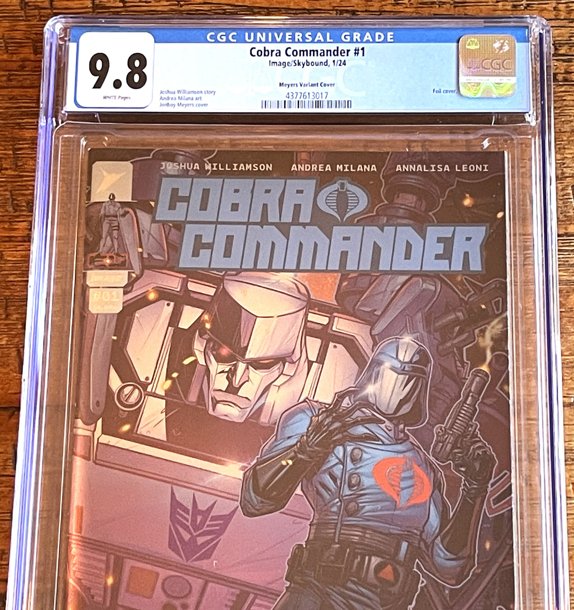COBRA COMMANDER #1 CGC 9.8 JONBOY MEYERS 1:100 RI INCENTIVE FOIL VARIA ...