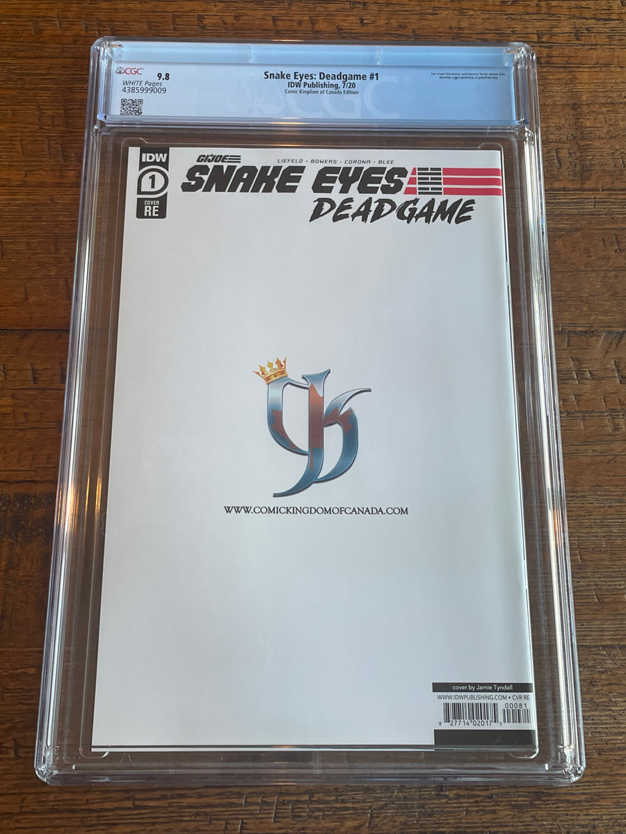 SNAKE-EYES DEADGAME #1 CGC 9.8 JAMIE TYNDALL EXCL FEMALE "VIRGIN" VARI ...
