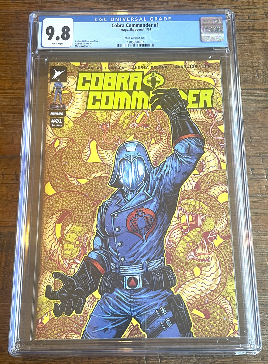 COBRA COMMANDER #1 CGC 9.8 MARIA WOLF EXCL TRADE VARIANT-A G.I. JOE TR ...