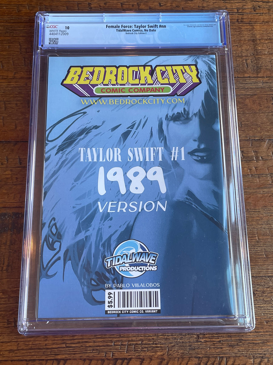 FEMALE FORCE TAYLOR SWIFT #1 CGC 10 (MINT) VILLALOBOS "1989" BLUE VARI ...