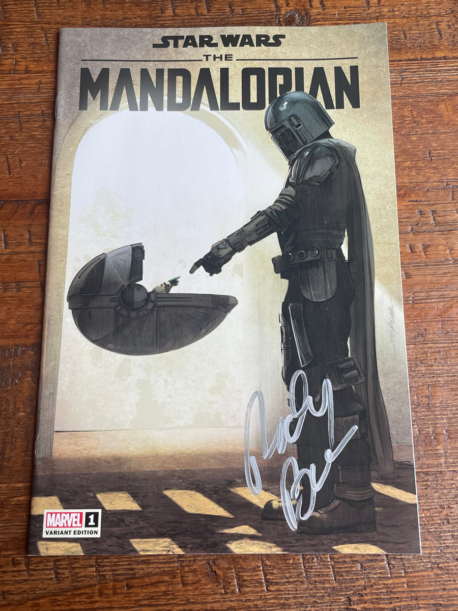 STAR WARS THE MANDALORIAN #1 RODNEY BARNES SIGNED MIKE MAYHEW VARIANT ...