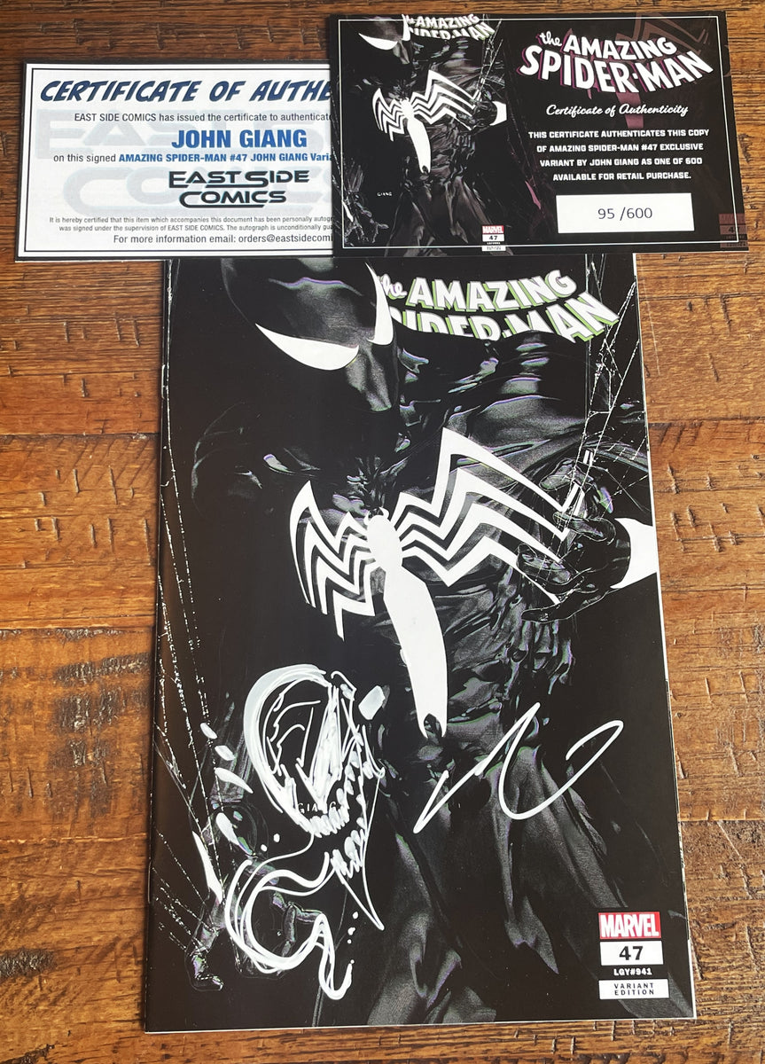 AMAZING SPIDER-MAN #47 JOHN GIANG SIGNED REMARK NEGATIVE VARIANT OPTIO ...