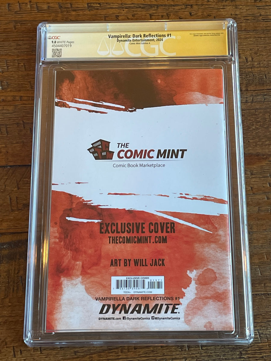 VAMPIRELLA DARK REFLECTIONS #1 CGC SS 9.8 WILL JACK REMARK SKETCH TRAD ...