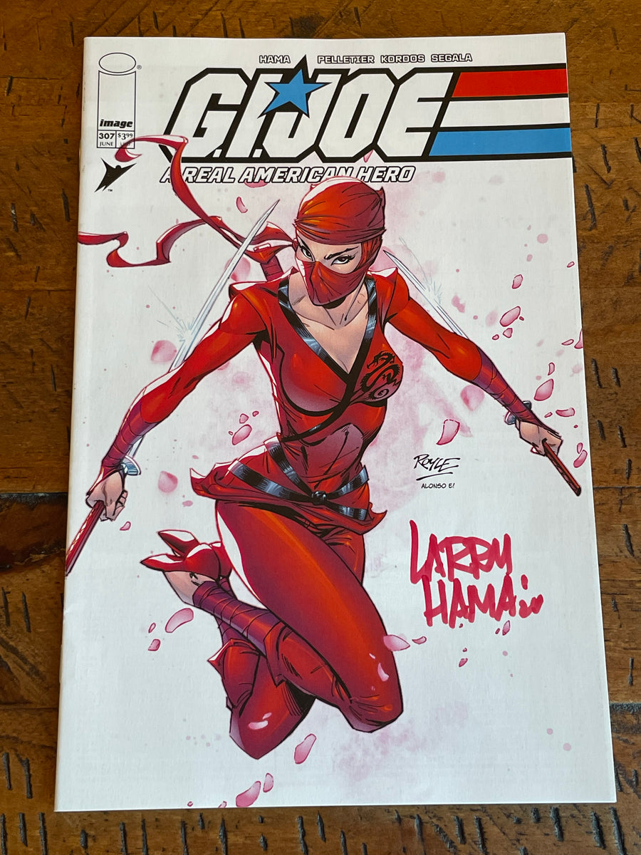 G.I. JOE A REAL AMERICAN HERO #307 LARRY HAMA SIGNED COA JOHN ROYLE EX ...