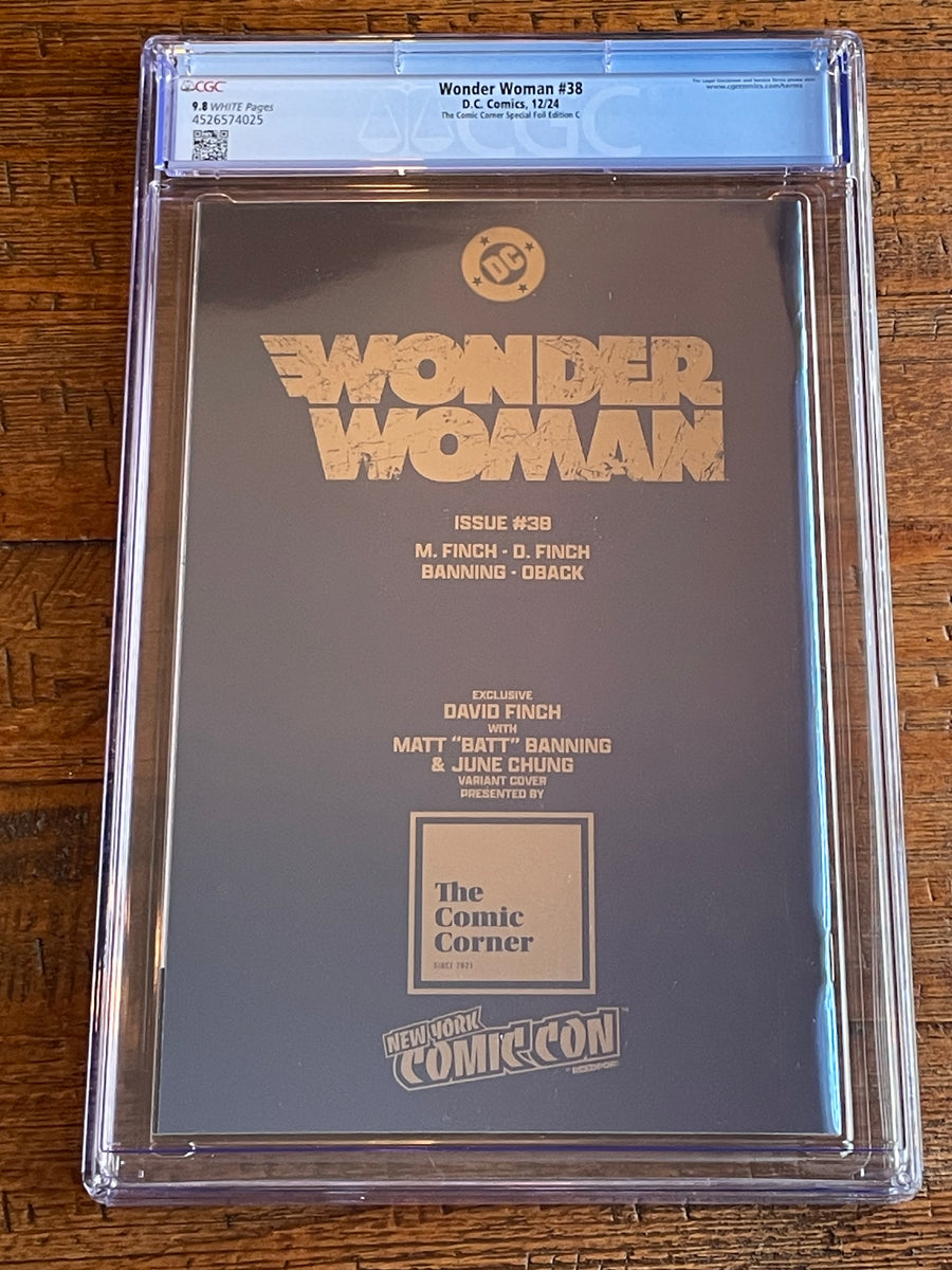 WONDER WOMAN #38 CGC 9.8 DAVID FINCH NYCC EXCL "FOIL" VIRGIN VARIANT ...