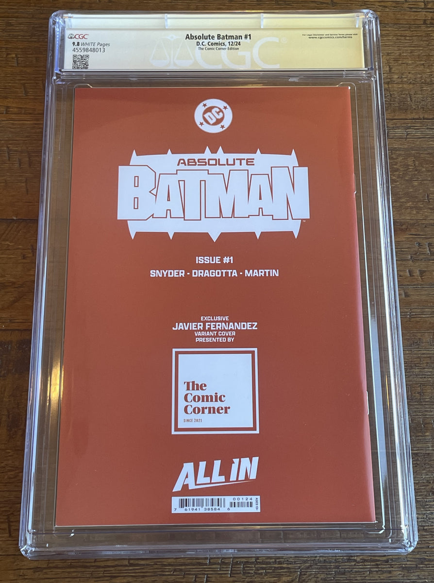 ABSOLUTE BATMAN #1 CGC SS 9.8 SCOTT SNYDER SIGNED FERNANDEZ "AKIRA" HO ...