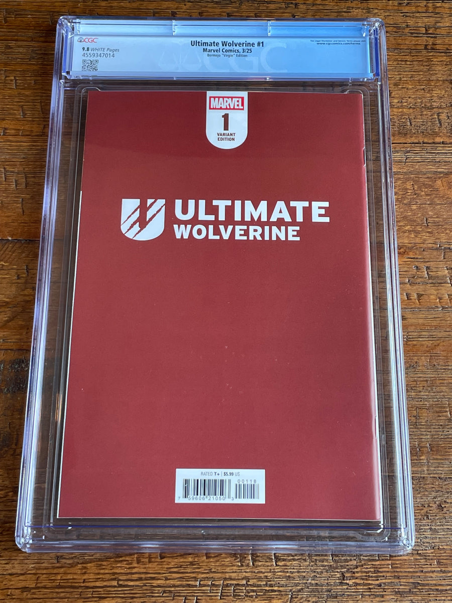 ULTIMATE WOLVERINE #1 CGC 9.8 LEE BERMEJO 1:100 RI "VIRGIN" VARIANT ...
