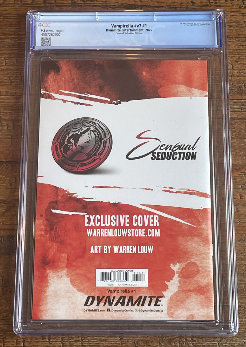 VAMPIRELLA #1 CGC 9.8 WARREN LOUW EXCLUSIVE VIRGIN VARIANT DYNAMITE 20 ...