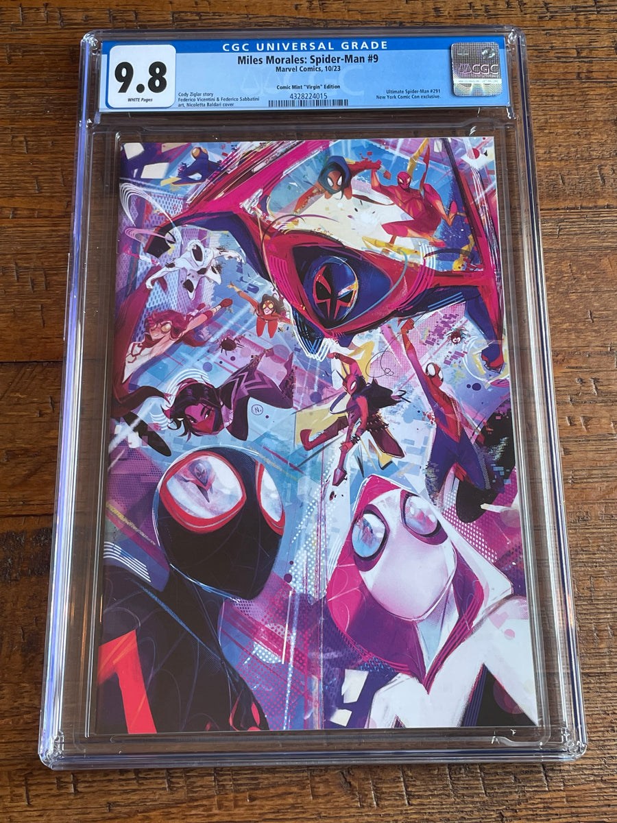 MILES MORALES: SPIDER-MAN #9 CGC 9.8 NICOLETTA BALDARI VIRGIN VARIANT ...