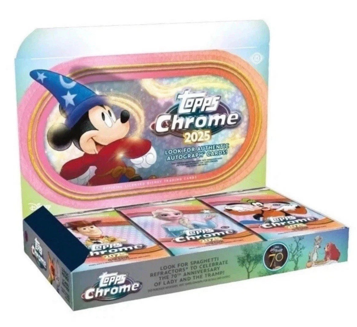 2025 TOPPS DISNEY CHROME HOBBY BOX (12-PACKS / 72 TRADING CARDS) 9/24 ...