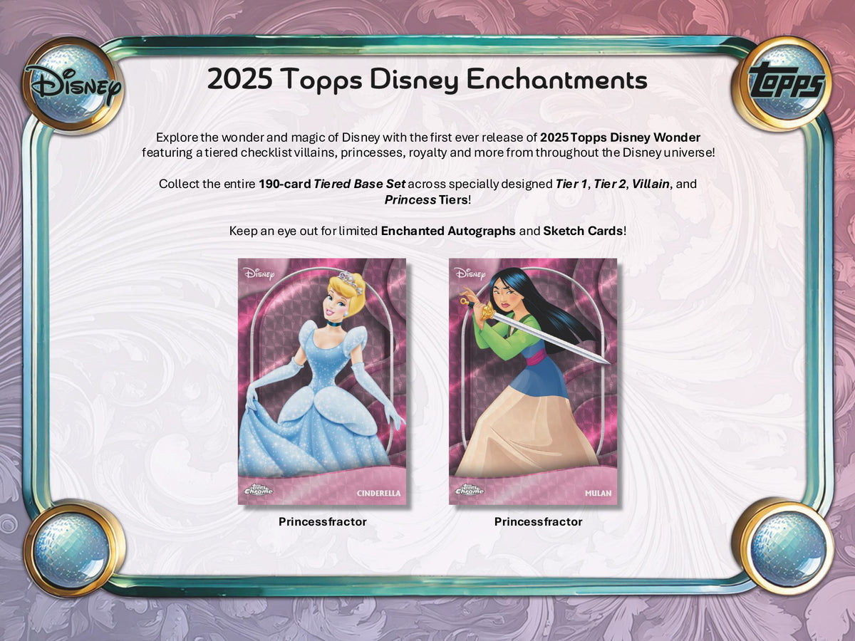 2025 TOPPS DISNEY WONDER HOBBY BOX (20-PACKS / 120 TRADING CARDS) CHRO ...