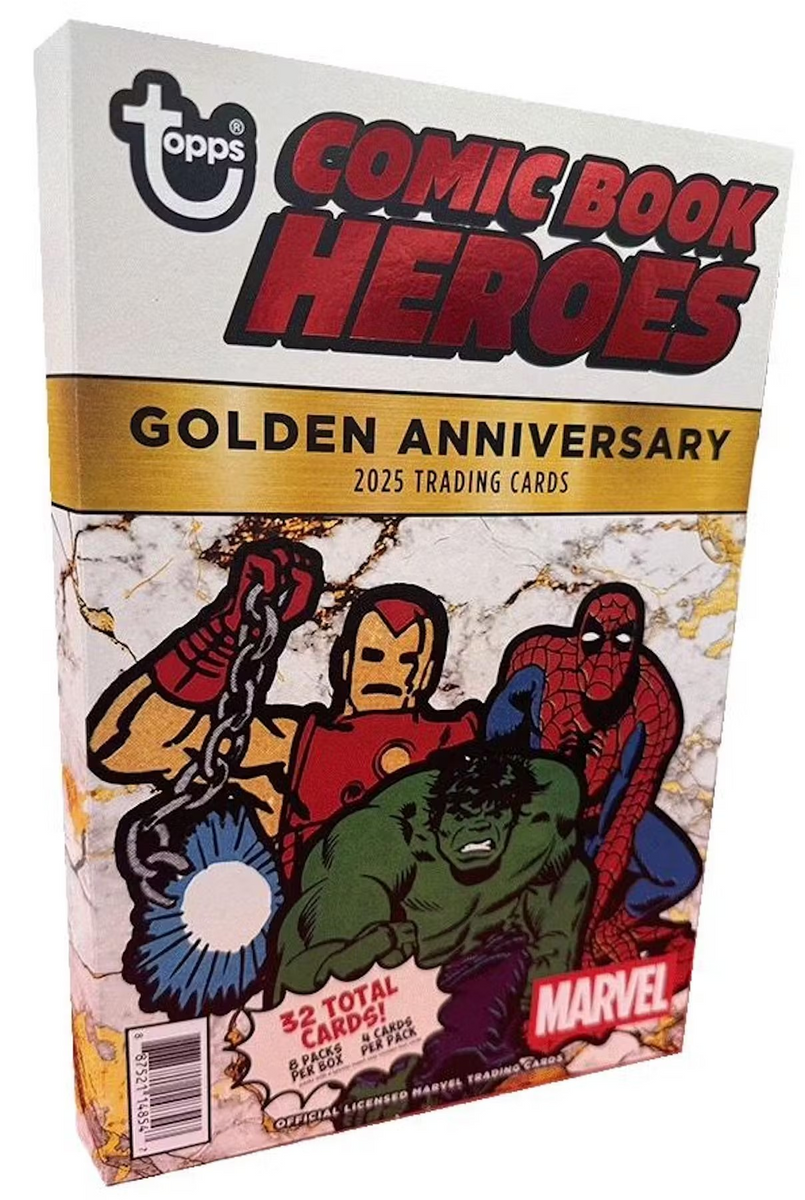 TOPPS 2025 MARVEL COMIC BOOK HEROES 1975 GOLDEN ANNIVERSARY HOBBY BOX ...