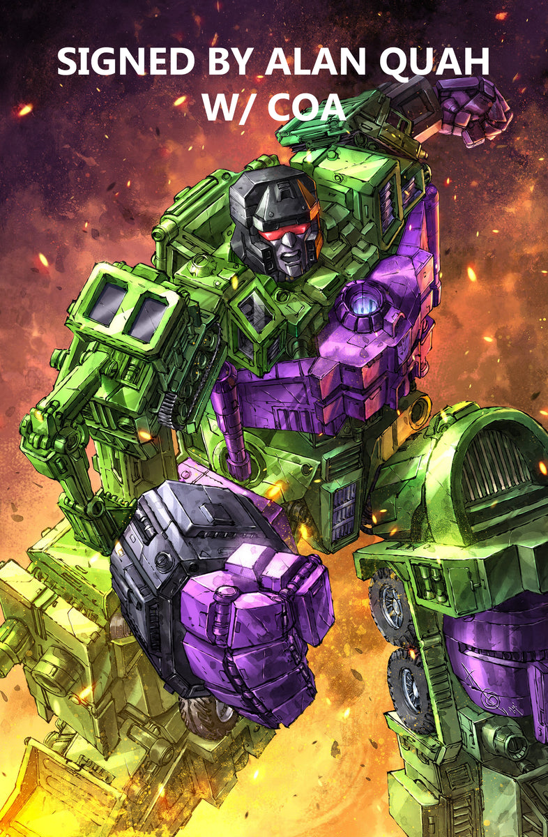 TRANSFORMERS #13 ALAN QUAH SIGNED MEGATRON & DEVASTATOR VIRGIN VARIANT – East Side Comics