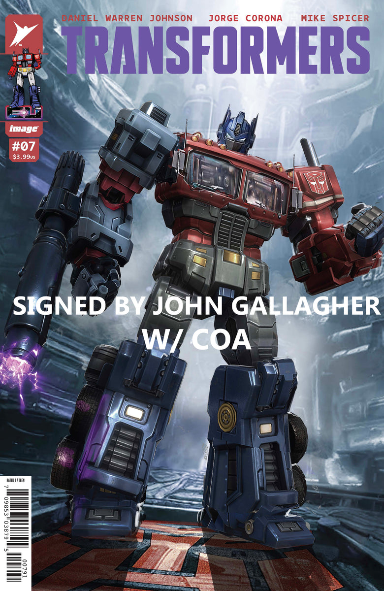 TRANSFORMERS #7 JOHN GALLAGHER SIGNED TRADE & VIRGIN VARIANT OPTIONS ...
