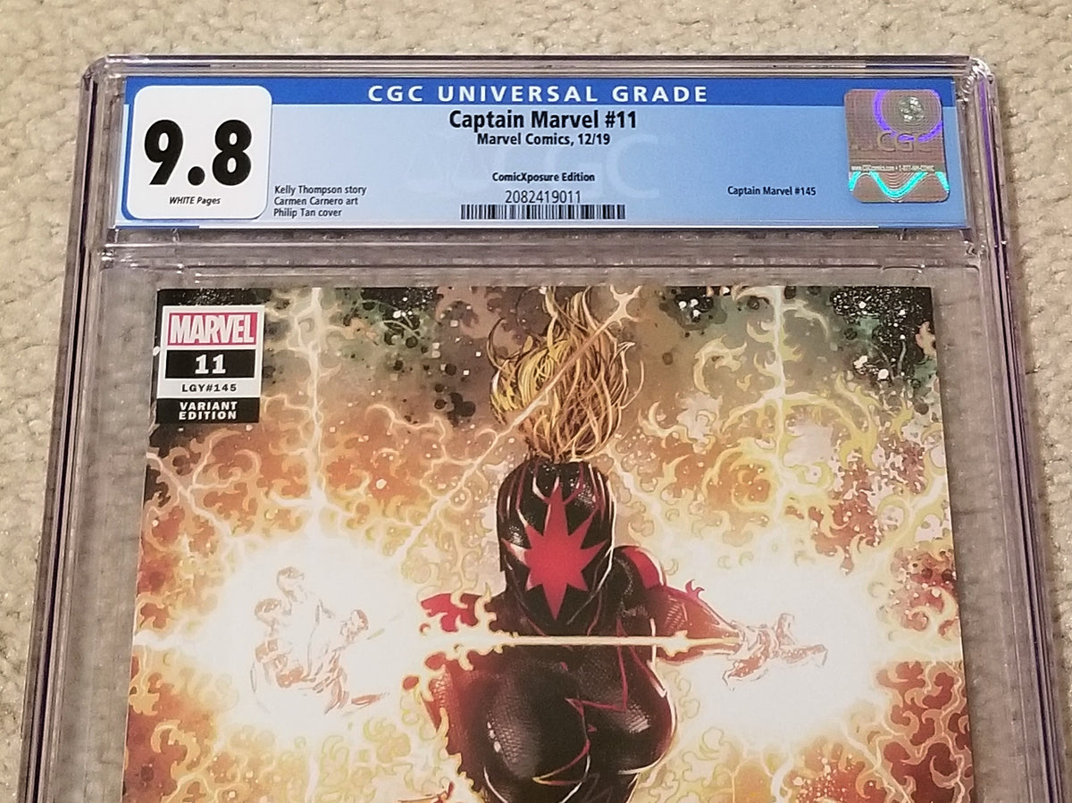 CAPTAIN MARVEL #11 CGC 9.8 PHILIP TAN FIRST DARK MARVEL / STAR LOGO VA ...
