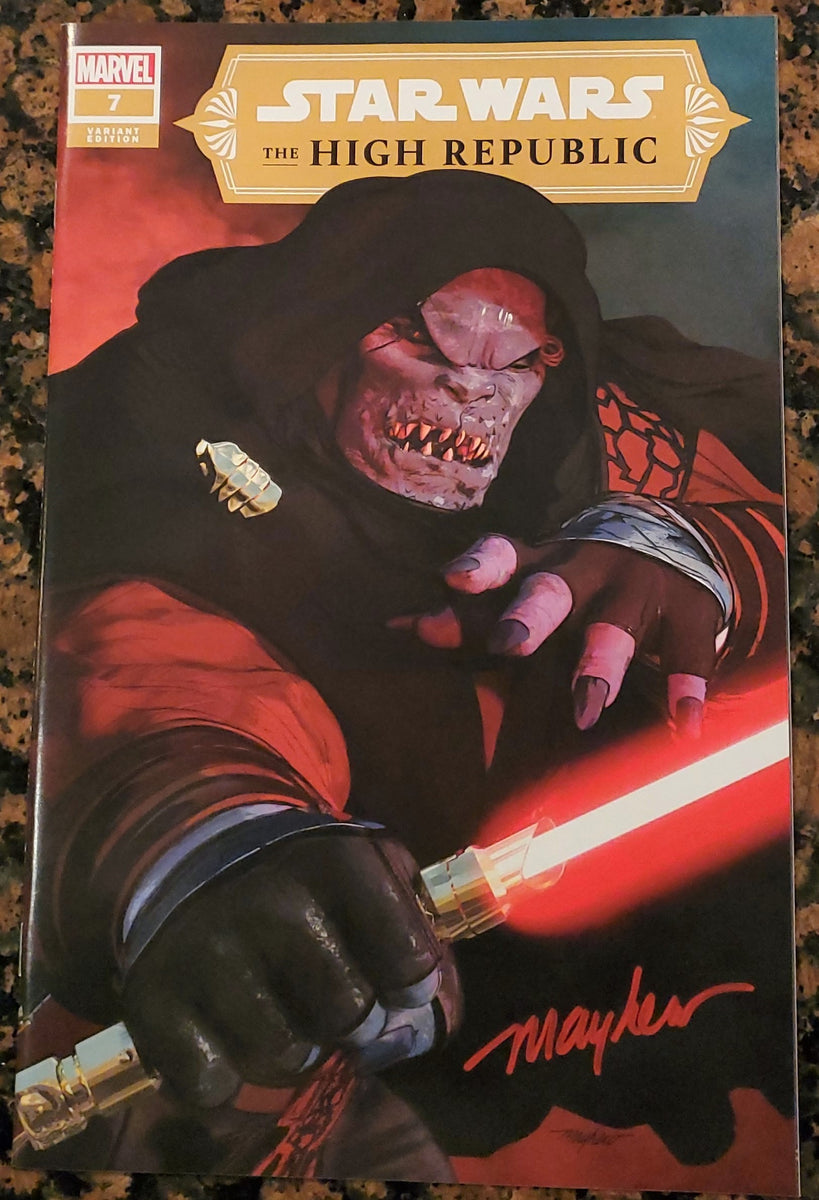 STAR WARS HIGH REPUBLIC #7 MIKE MAYHEW SIGNED COA DARTH KRALL TRADE DR ...