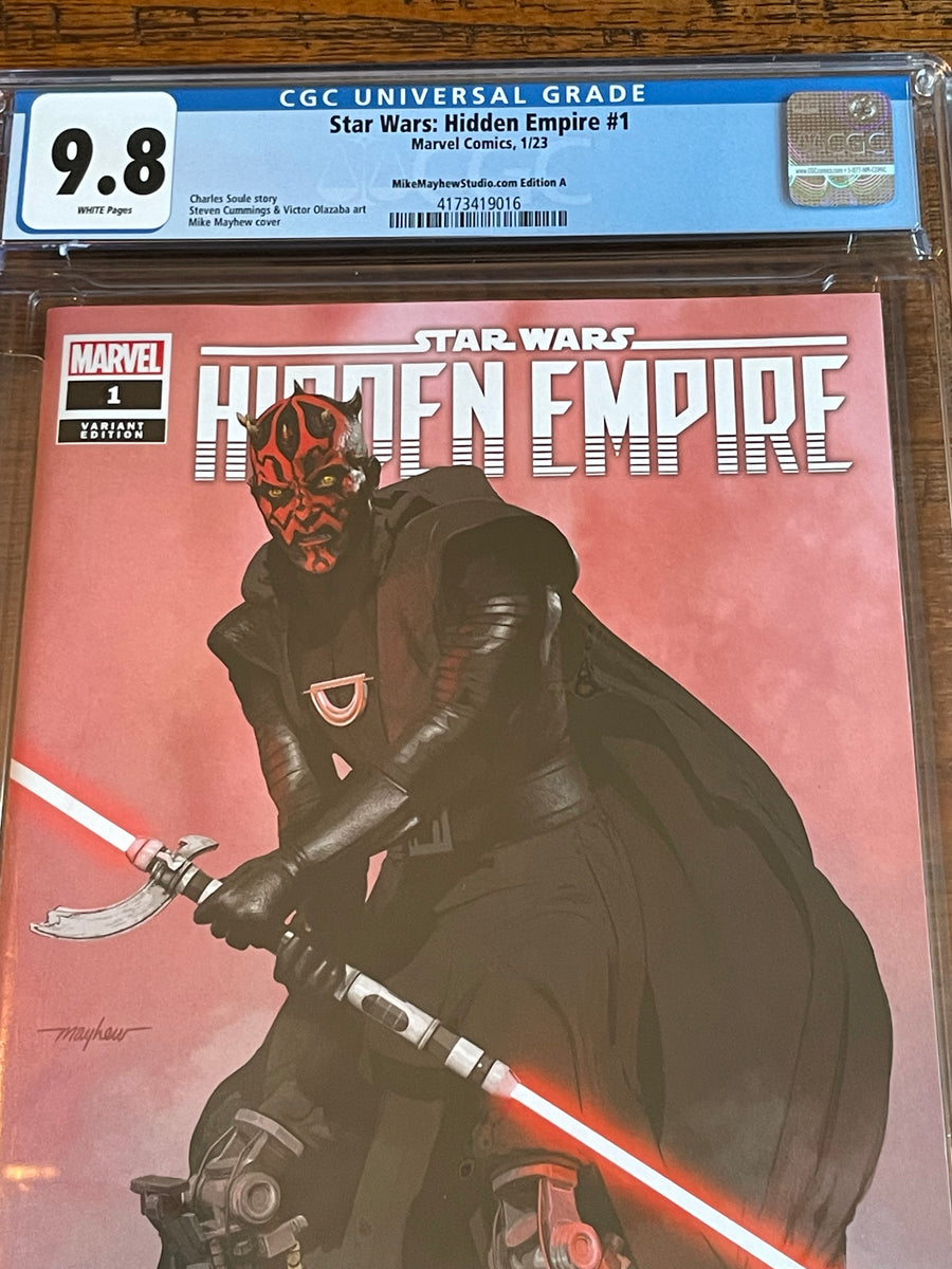 STAR WARS: HIDDEN EMPIRE #1 CGC 9.8 MIKE MAYHEW DARTH MAUL TRADE VARIA ...