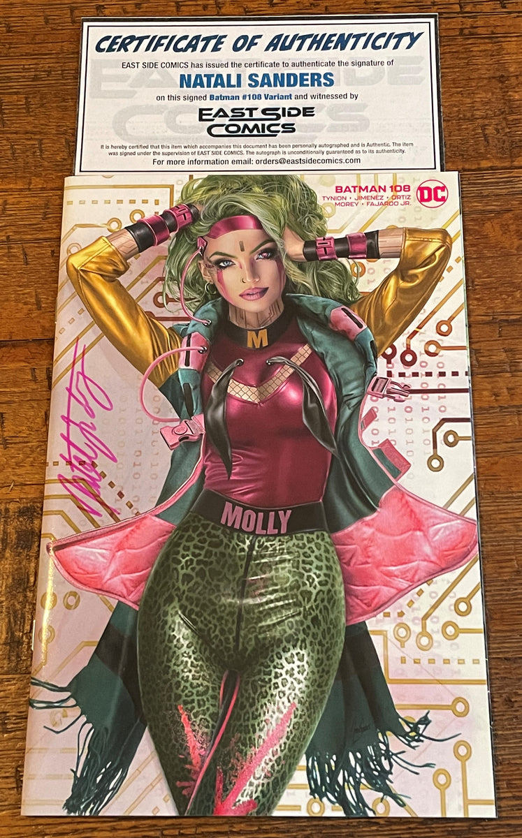BATMAN #108 NATALI SANDERS SIGNED W/ COA MIRACLE MOLLY VIRGIN VARIANT ...