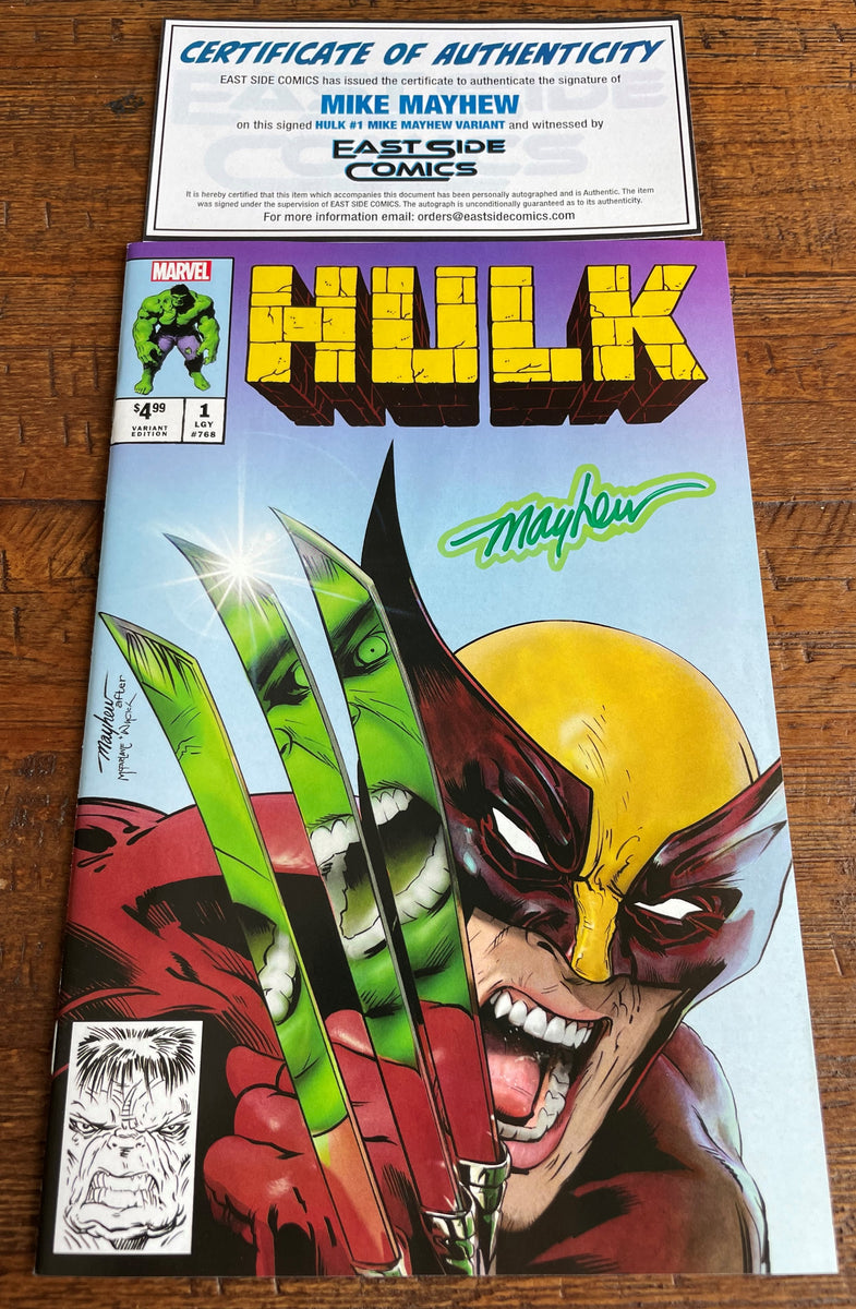 HULK #1 MIKE MAYHEW GAMMA GLOW SIGNED COA TRADE DRESS VARIANT-A – East ...