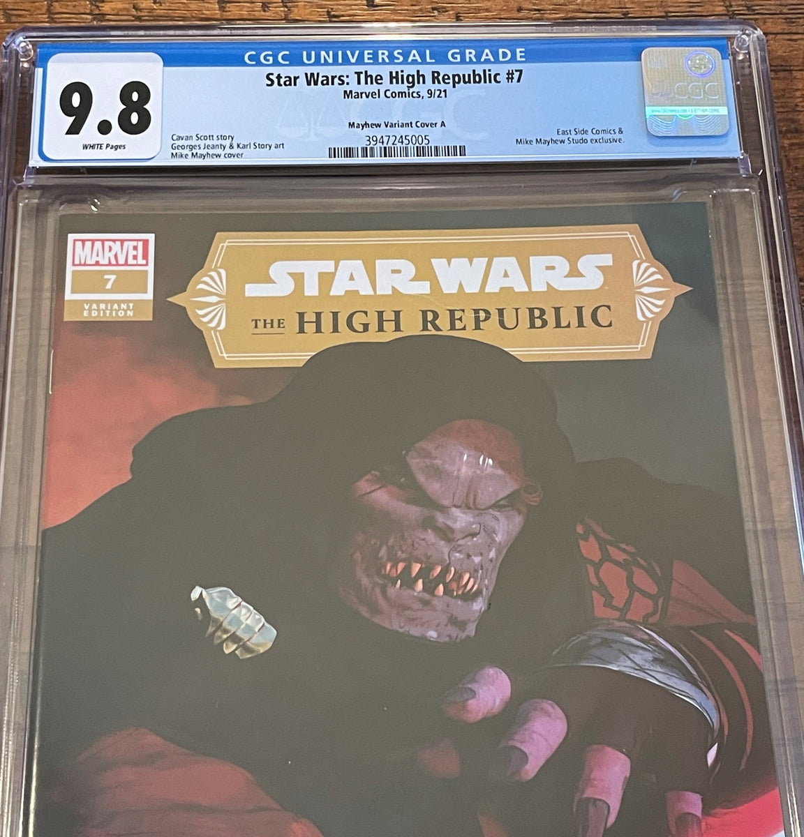 STAR WARS HIGH REPUBLIC #7 CGC 9.8 MIKE MAYHEW DARTH KRALL TRADE DRESS ...