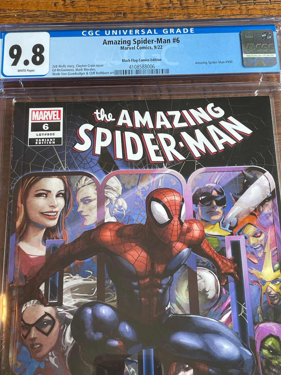 AMAZING SPIDER-MAN #6 #900 CGC 9.8 CLAYTON CRAIN TRADE DRESS VARIANT-A ...