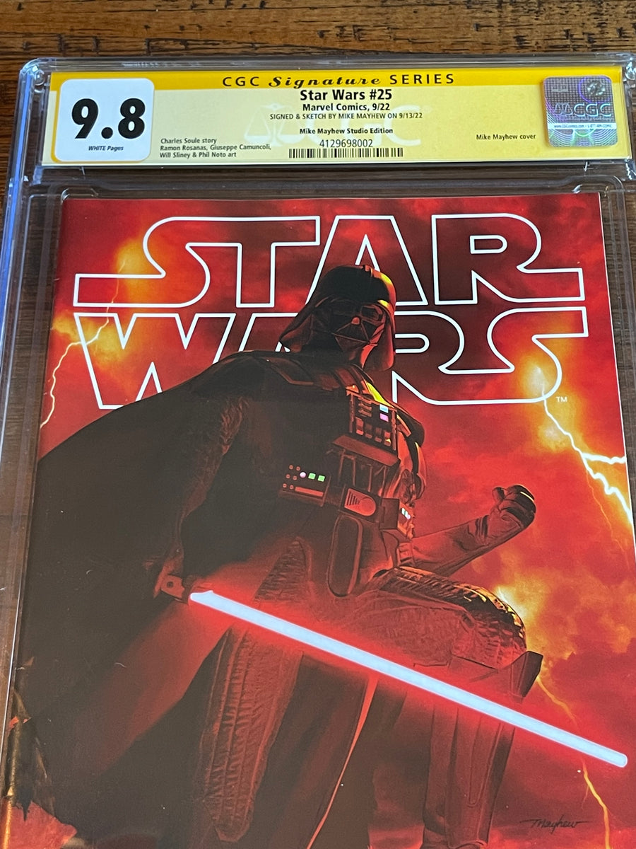 STAR WARS #25 CGC SS 9.8 MIKE MAYHEW SIGNED TRADE DRESS VARIANT-A ...