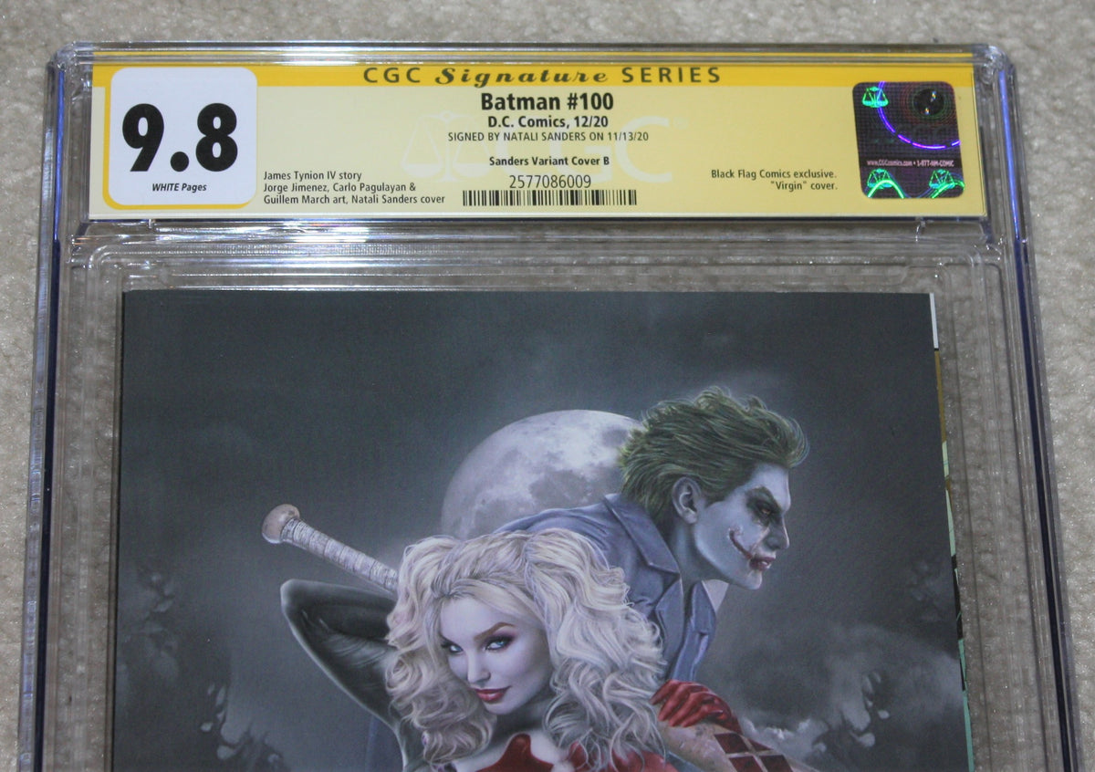 BATMAN #100 CGC SS 9.8 NATALI SANDERS HARLEY QUINN UNMASKED VIRGIN VAR ...