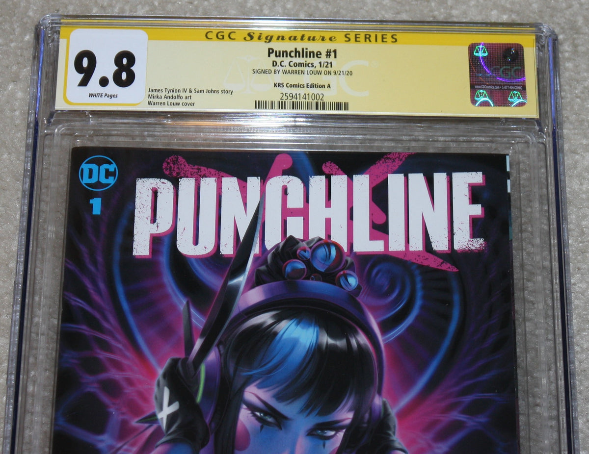 PUNCHLINE #1 CGC SS 9.8 SIGNED WARREN LOUW EXLUSIVE VARIANT-A ORIGIN H ...
