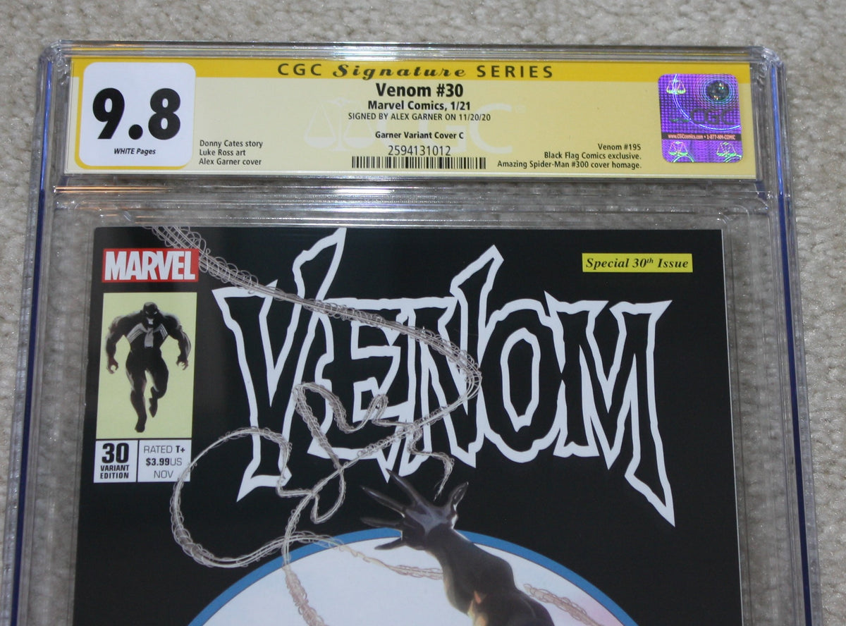 VENOM #30 CGC SS 9.8 ALEX GARNER SIGNED AMAZING SPIDER-MAN #300 HOMAGE ...