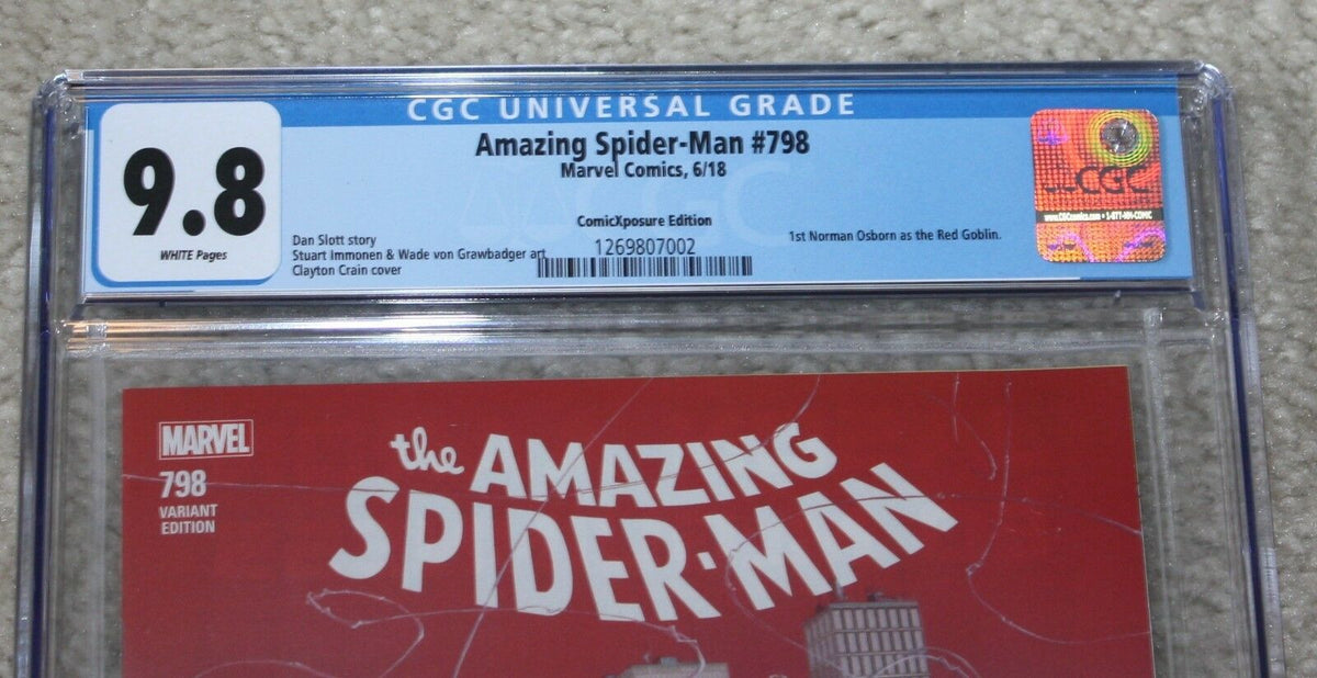 AMAZING SPIDER-MAN 798 CGC 9.8 CLAYTON CRAIN COMICXPOSURE VARIANT RED ...