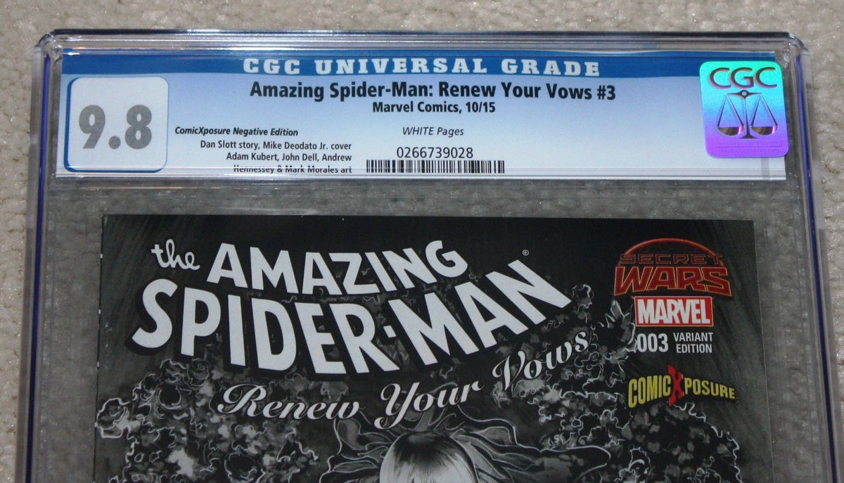 AMAZING SPIDER-MAN RENEW YOUR VOWS 3 CGC 9.8 VENOMIZED MJ NEGATIVE VAR ...