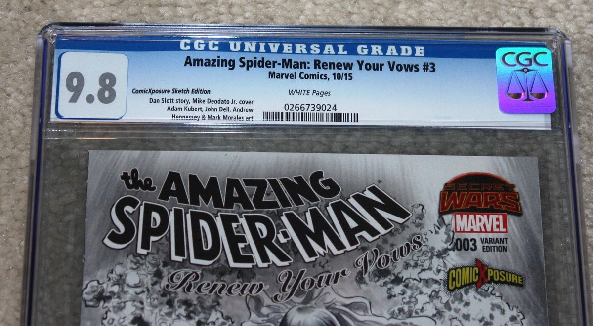 AMAZING SPIDER-MAN RENEW YOUR VOWS 3 CGC 9.8 VENOMIZED MJ B&W VARIANT ...